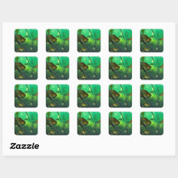Bass Square Sticker | Zazzle