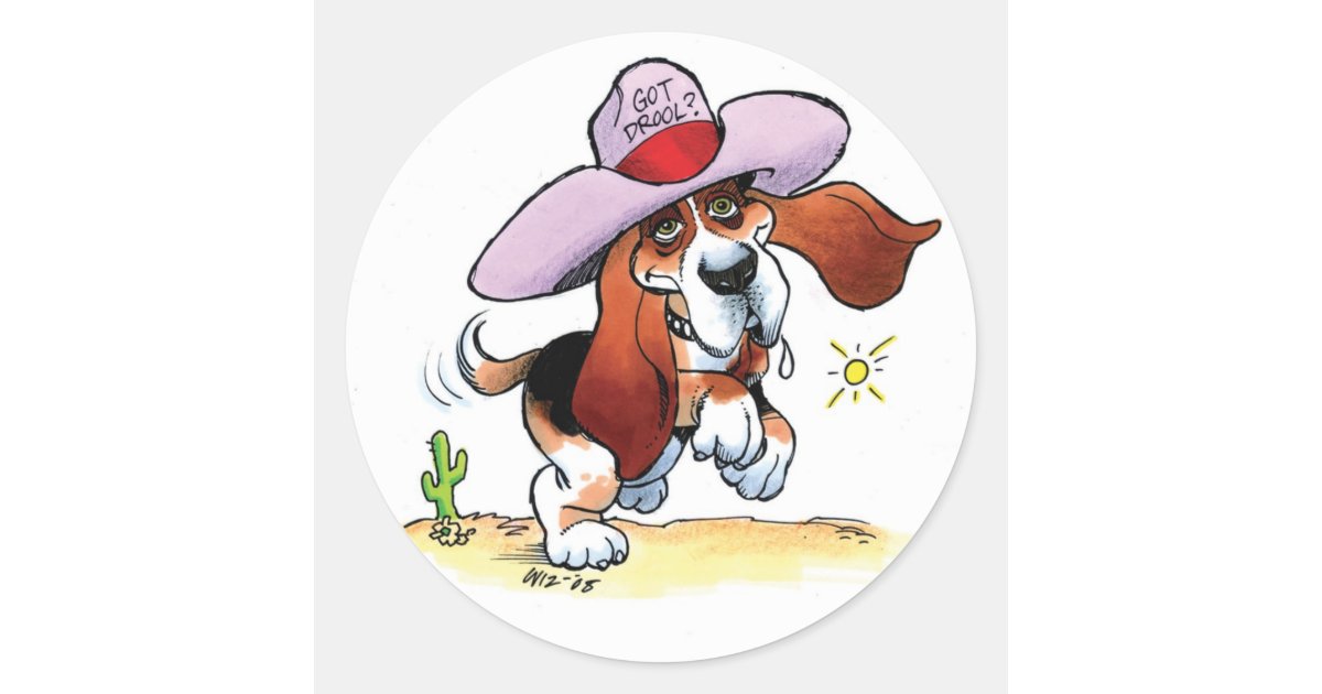 Basset Got Drool? Large Sticker | Zazzle