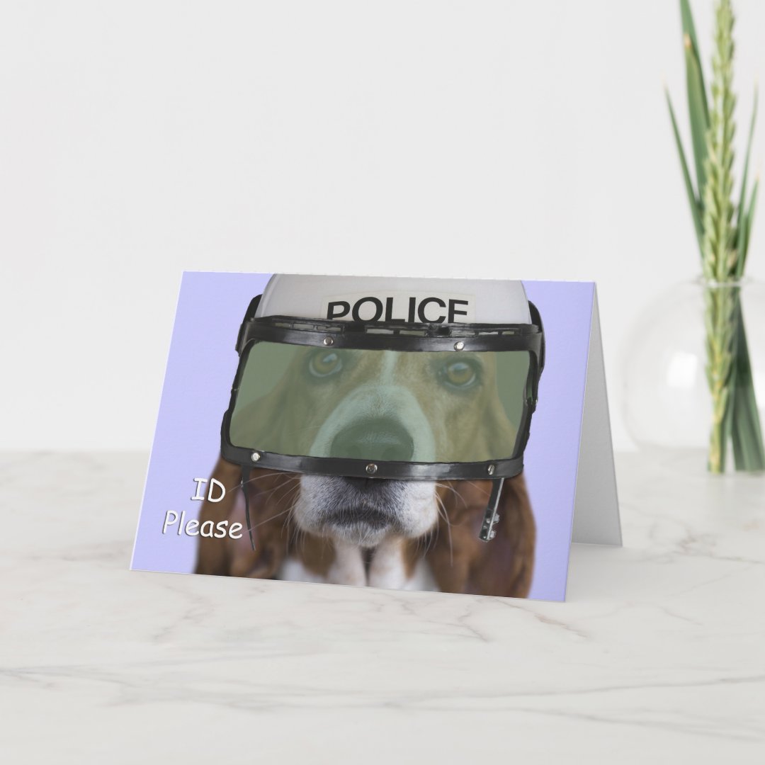 Basset Hound Police Card | Zazzle
