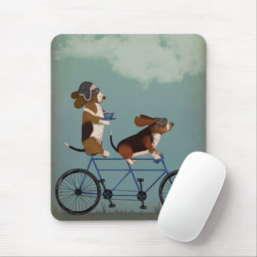 Basset Hound Tandem Mouse Pad | Zazzle