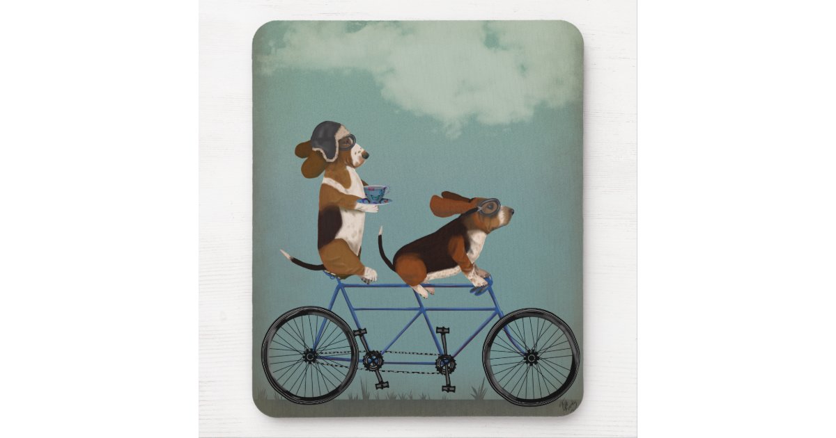 Basset Hound Tandem Mouse Pad | Zazzle