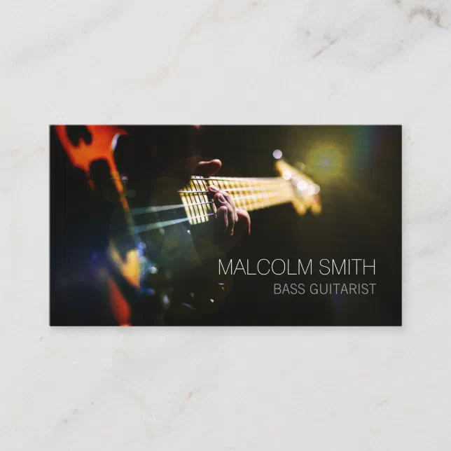 Bassist Bass Guitarist Business Card | Zazzle