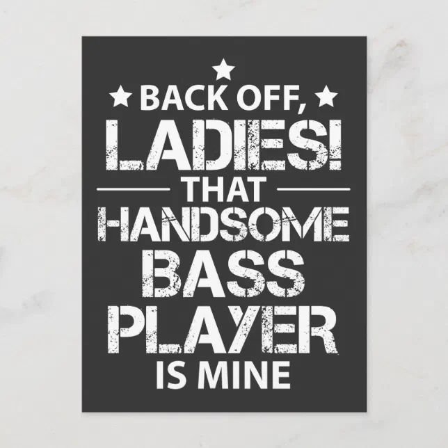 Bassist Girlfriend Gifts Bass Player Wife Girl Postcard | Zazzle