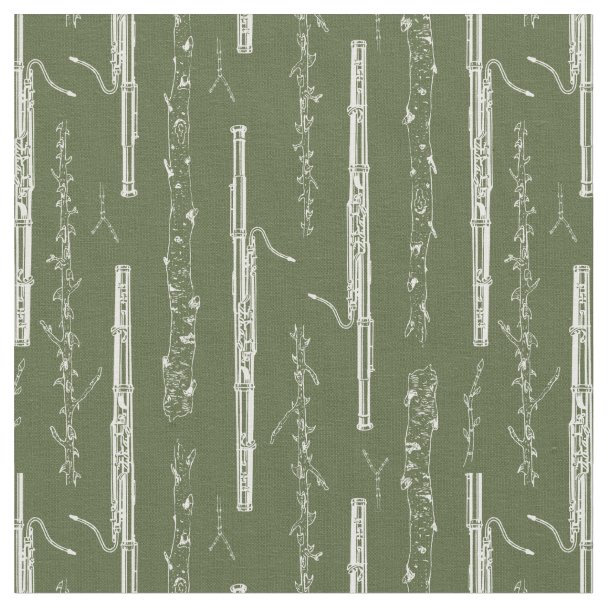 Bassoon Fabric - Dark | Zazzle