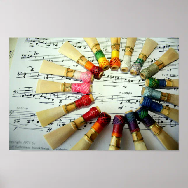 Bassoon Reed Rainbow Poster | Zazzle