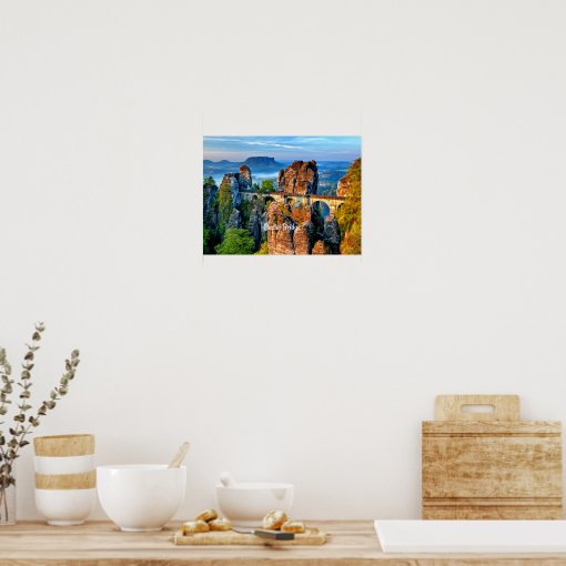 Bastei Bridge, Saxon, Switzerland Poster | Zazzle