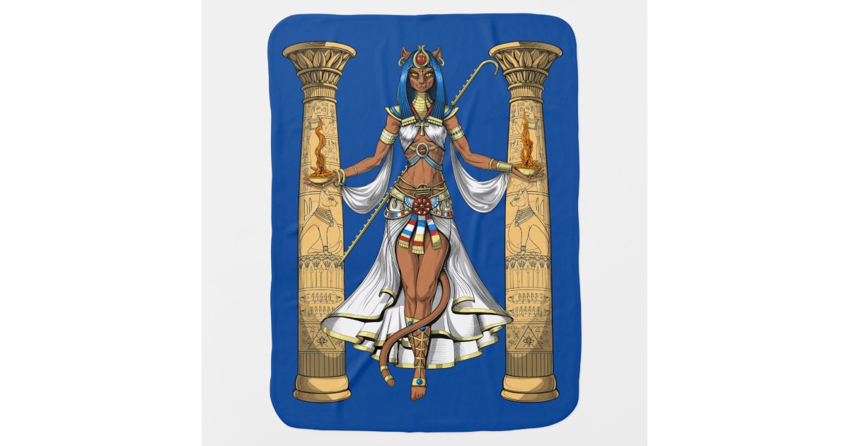 Bastet Egyptian Goddess Baby Blanket | Zazzle