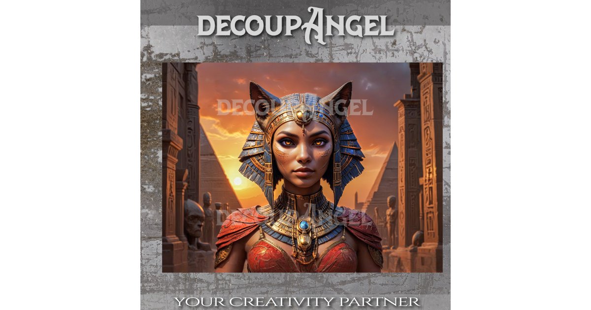 Bastet, Goddess of Protection Decoupage Tissue Paper | Zazzle