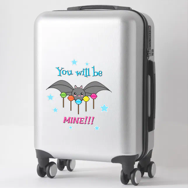 Bat Craving Lollipops - You Will Be Mine Sticker | Zazzle