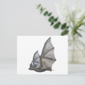 Bat In Side Profile with Wings in Upstroke Postcard | Zazzle