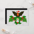 Bat In The Holly Invitation | Zazzle
