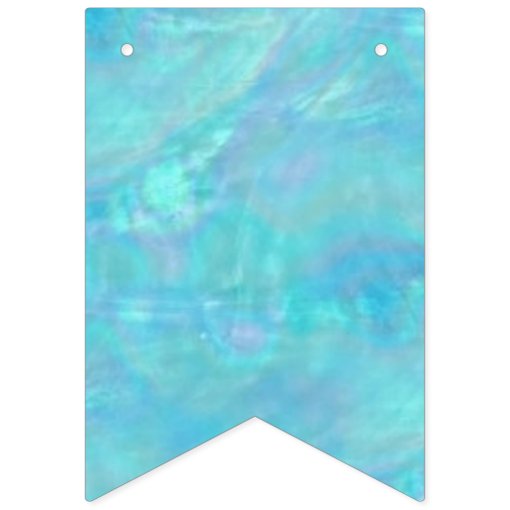 Bat Mitzvah Blue Opal Mazel Tov Optional Photo Bunting Flags | Zazzle