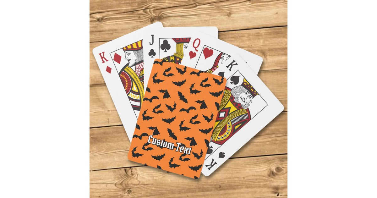 Bat Silhouettes Pattern Poker Cards | Zazzle