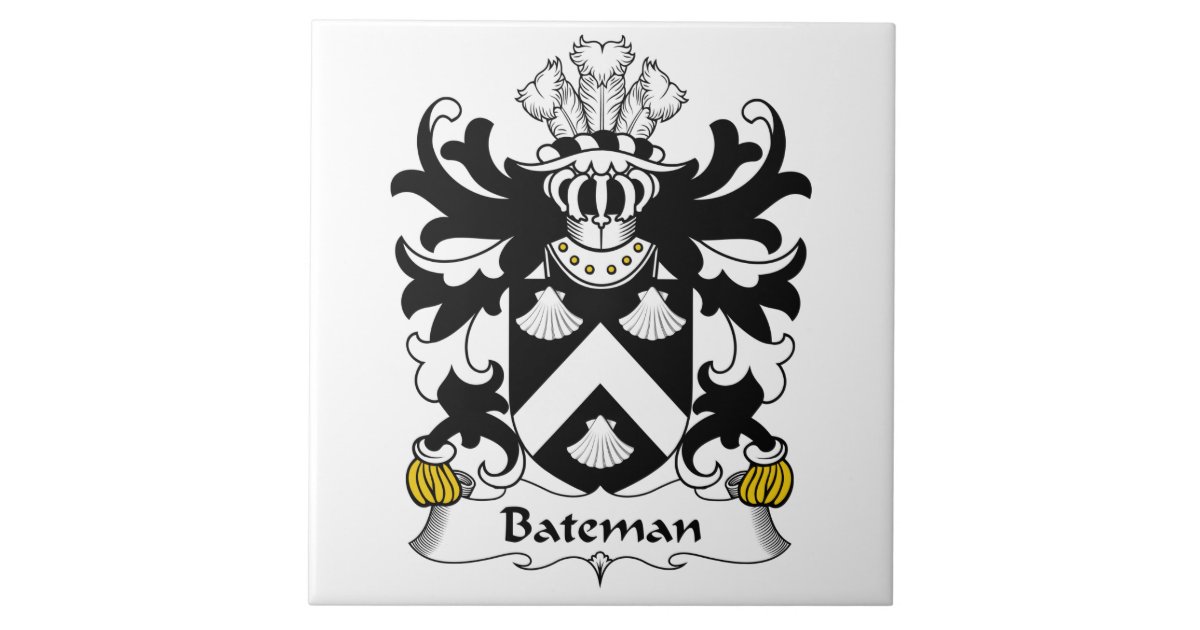 Bateman Family Crest Tile | Zazzle