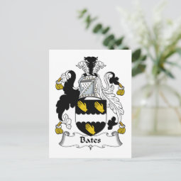 Bates Family Crest Postcard | Zazzle