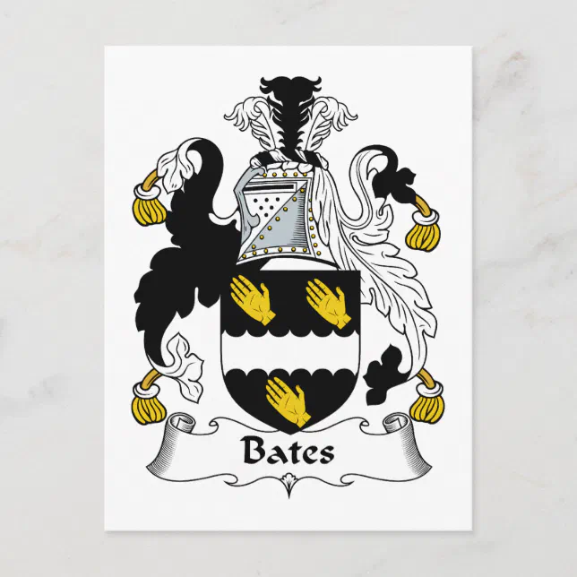 Bates Family Crest Postcard | Zazzle