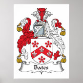 Bates Family Crest Poster | Zazzle