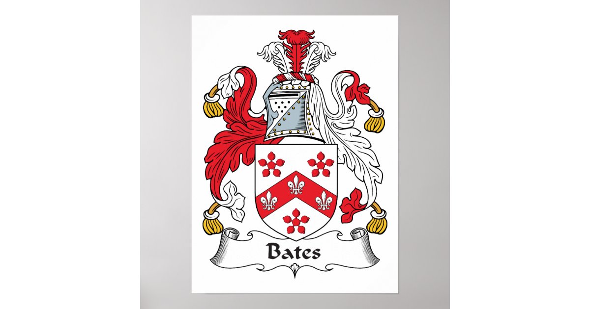 Bates Family Crest Poster | Zazzle