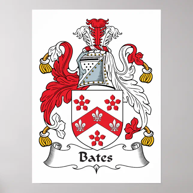 Bates Family Crest Poster | Zazzle