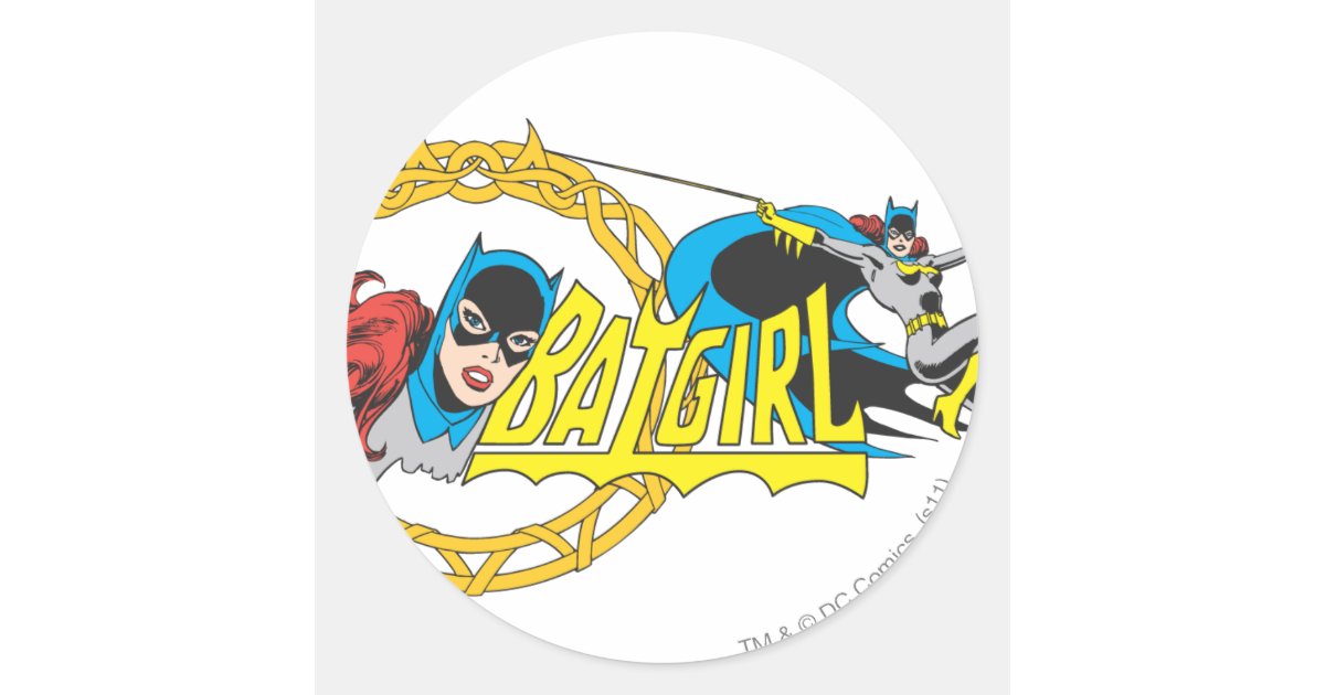 Batgirl Display Classic Round Sticker | Zazzle