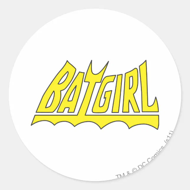 Batgirl Logo Classic Round Sticker | Zazzle