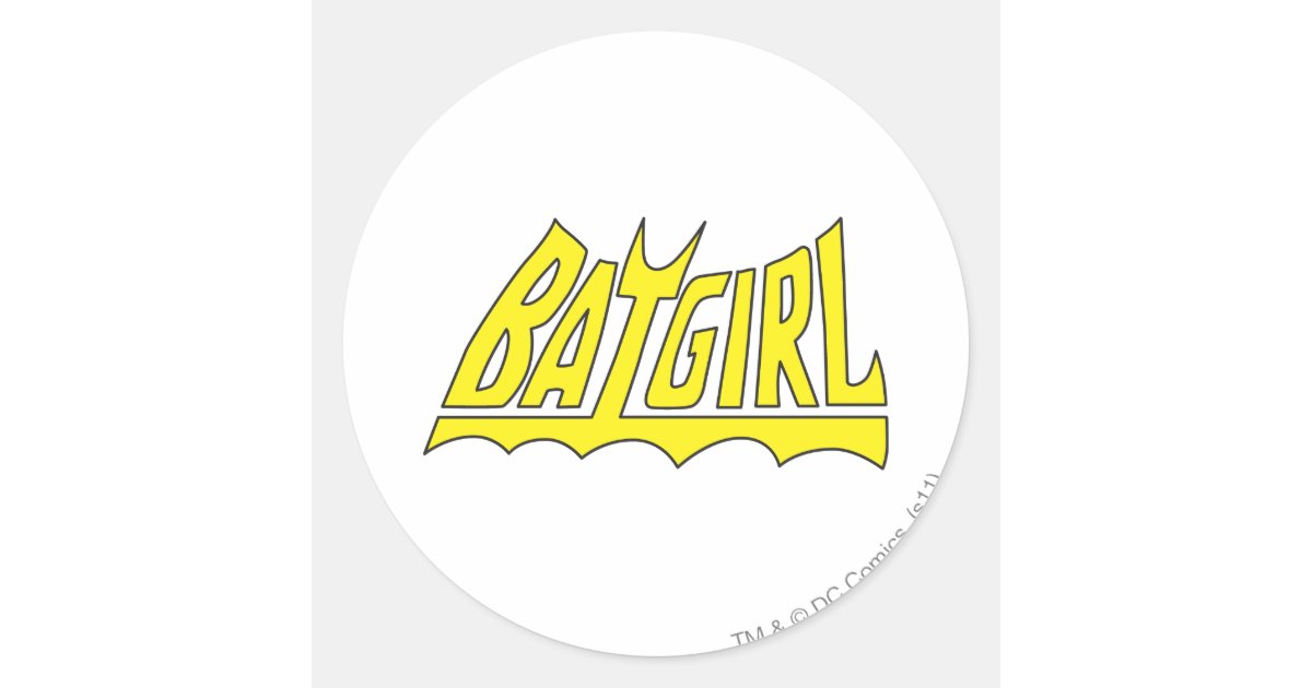 Batgirl Logo Classic Round Sticker | Zazzle