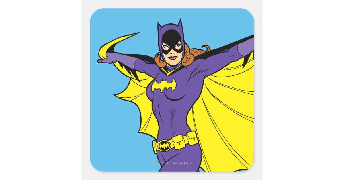 Batgirl Square Sticker | Zazzle