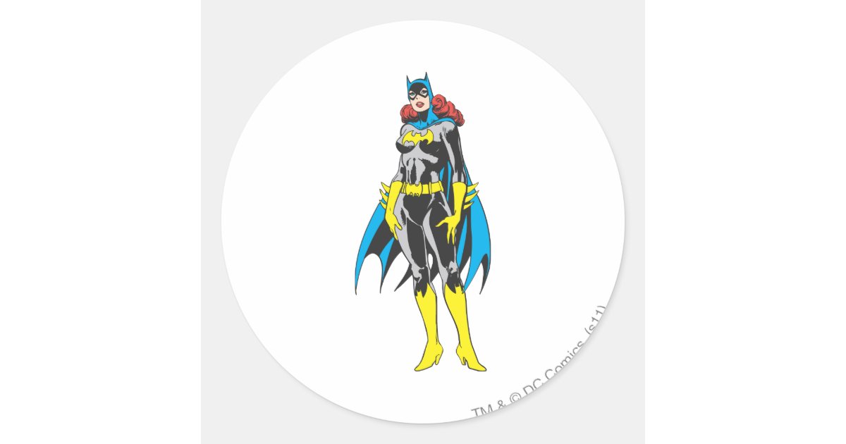 Batgirl Stands Classic Round Sticker | Zazzle