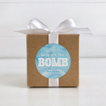 Bath Bomb Baby Shower Classic Round Sticker | Zazzle