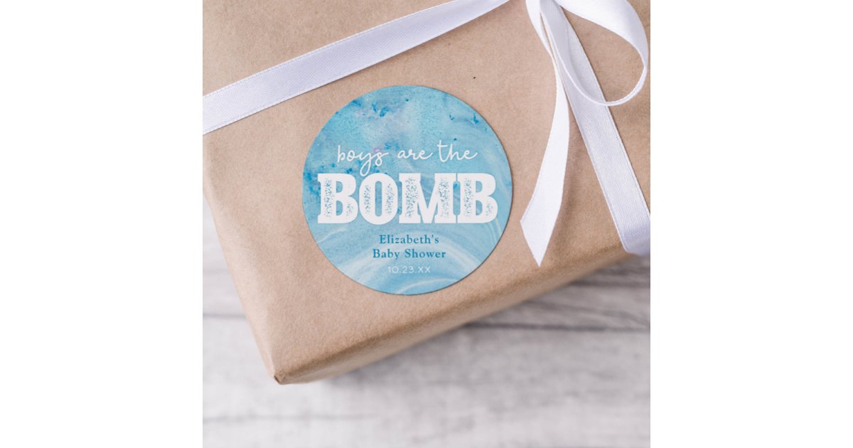 Bath Bomb Baby Shower Classic Round Sticker | Zazzle