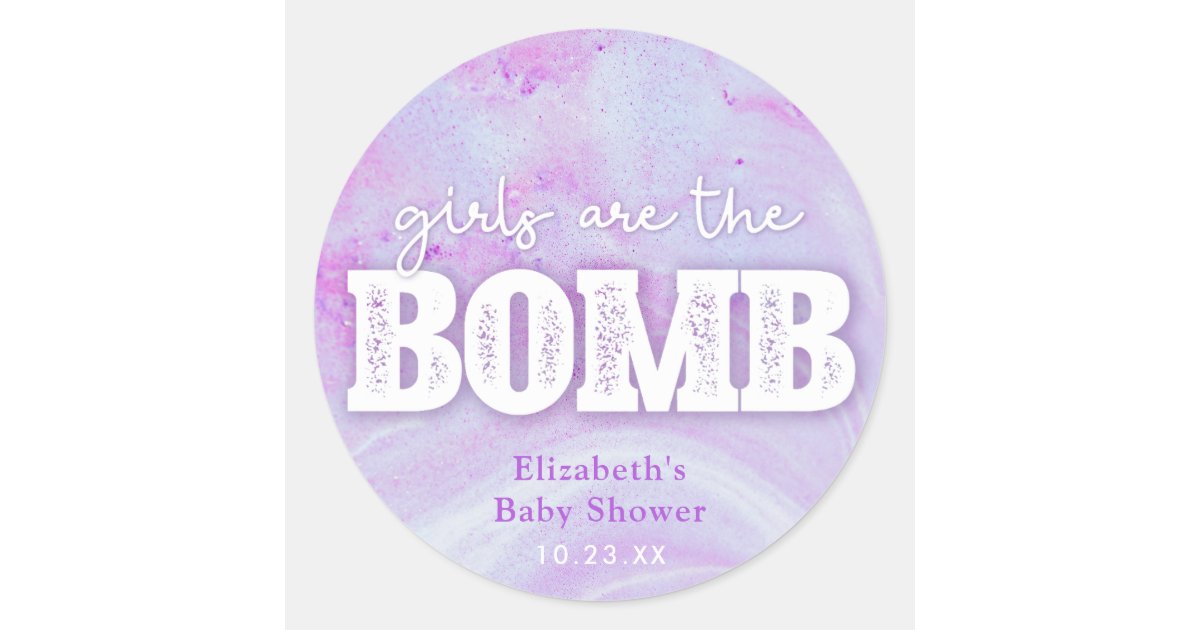 Bath Bomb Baby Shower Classic Round Sticker | Zazzle