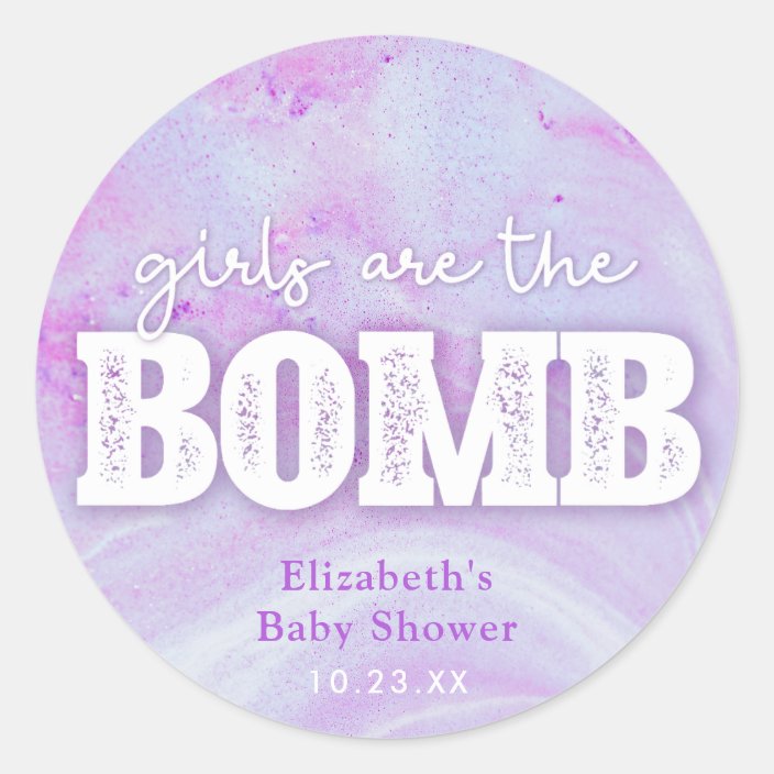 Bath Bomb Baby Shower Classic Round Sticker | Zazzle.com