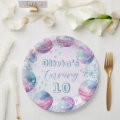 Bath bomb gender neutral birthday party paper plates | Zazzle
