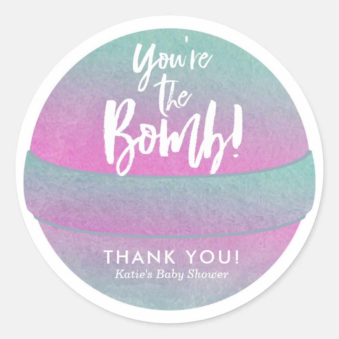 Bath Bomb Stickers Shower Favor Stickers | Zazzle
