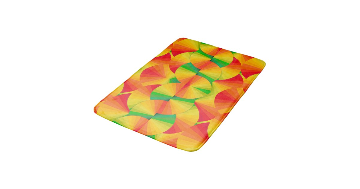 Bath Mat - Citrus Fans | Zazzle