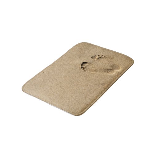 Bath Mat - Footprint in the sand | Zazzle