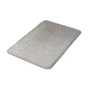 Bath Mat-Golden shower of Stars-Grey Bath Mat | Zazzle