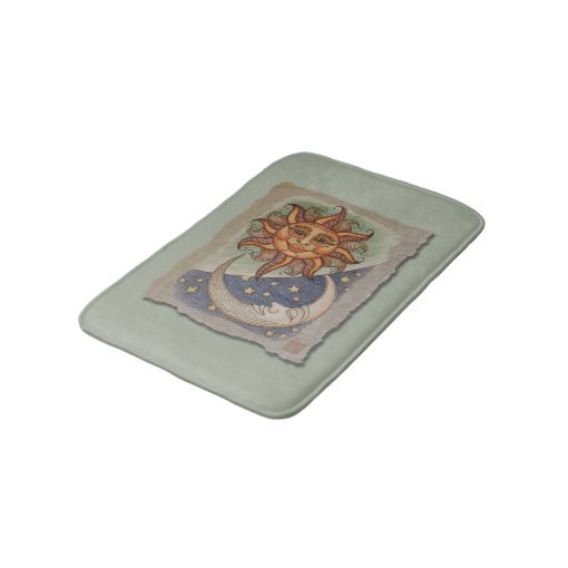 Bath Mat ~ Sun and Moon | Zazzle
