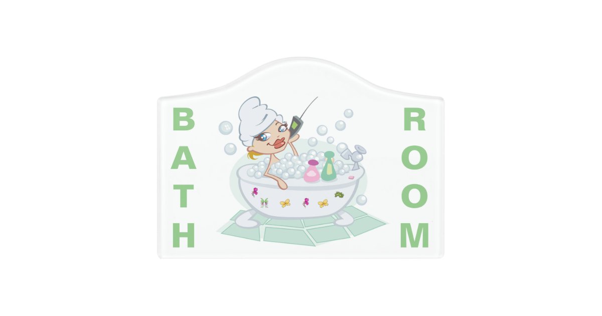 Bath Room Door Sign | Zazzle