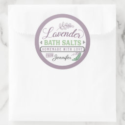 Bath Salts Labels Stickers Custom Lavendar | Zazzle