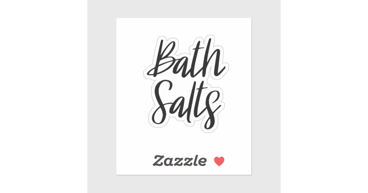 Bath Salts Storage Sticker | Zazzle