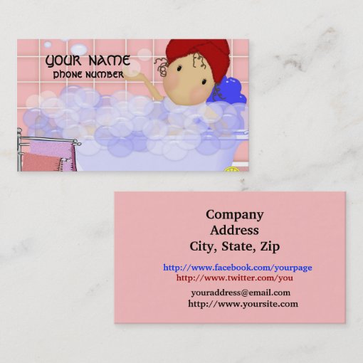 Bath Shop Business Card | Zazzle