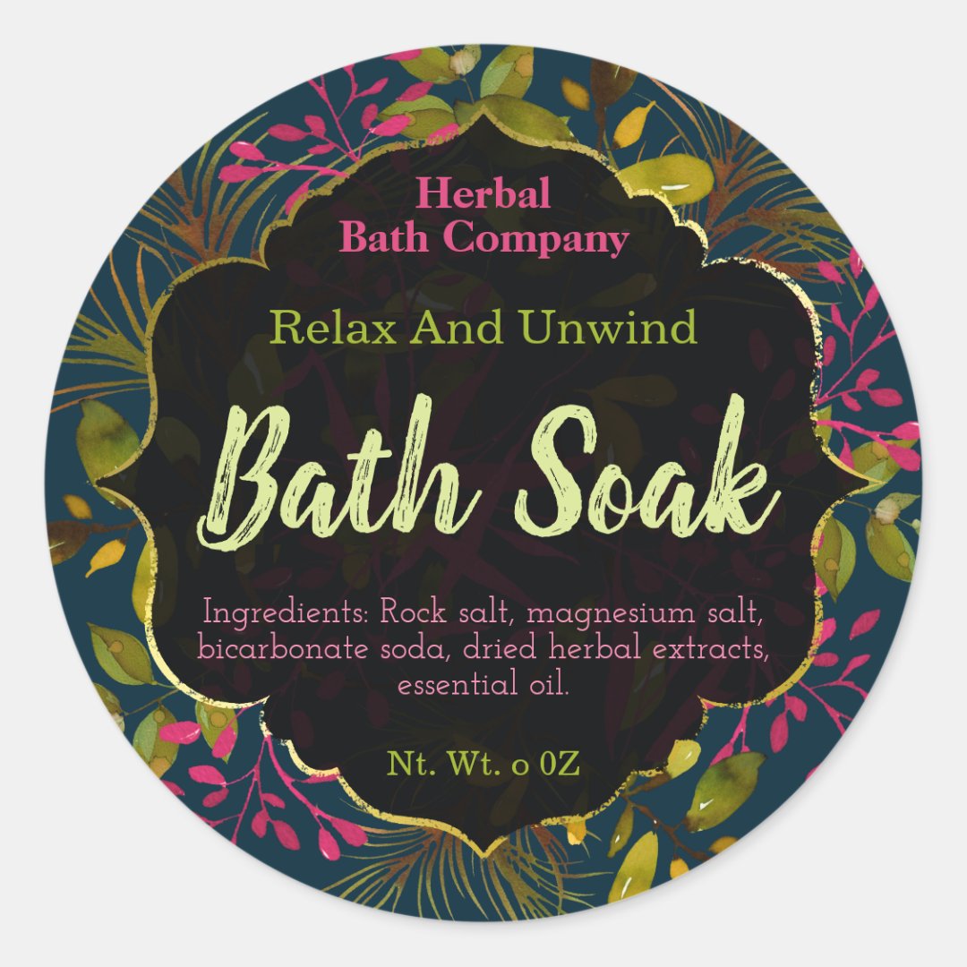Bath Soak Labels | Zazzle