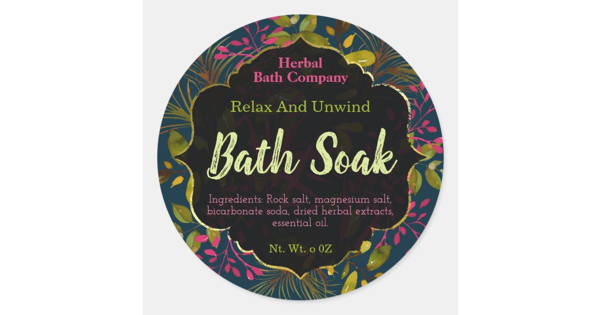Bath Soak Labels | Zazzle