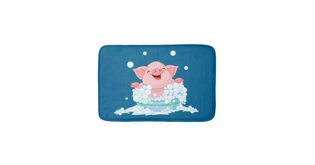 Bath Time Pig Bath Mat | Zazzle
