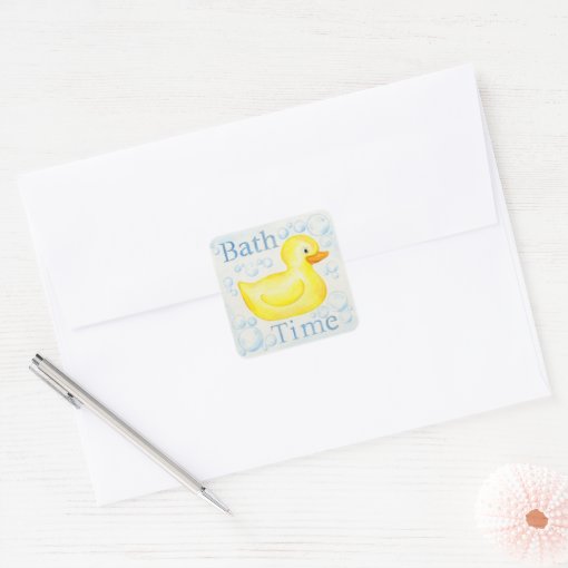 Bath Time Rubber Ducky sticker | Zazzle