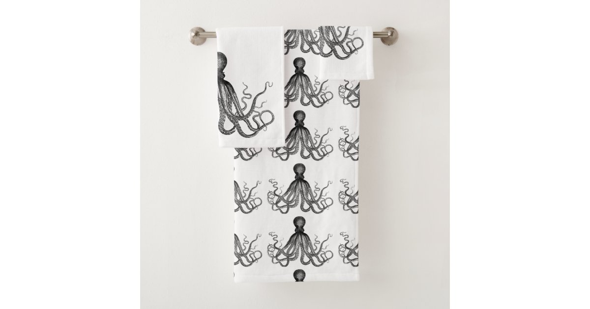 Bath Towel Set Octopus | Zazzle
