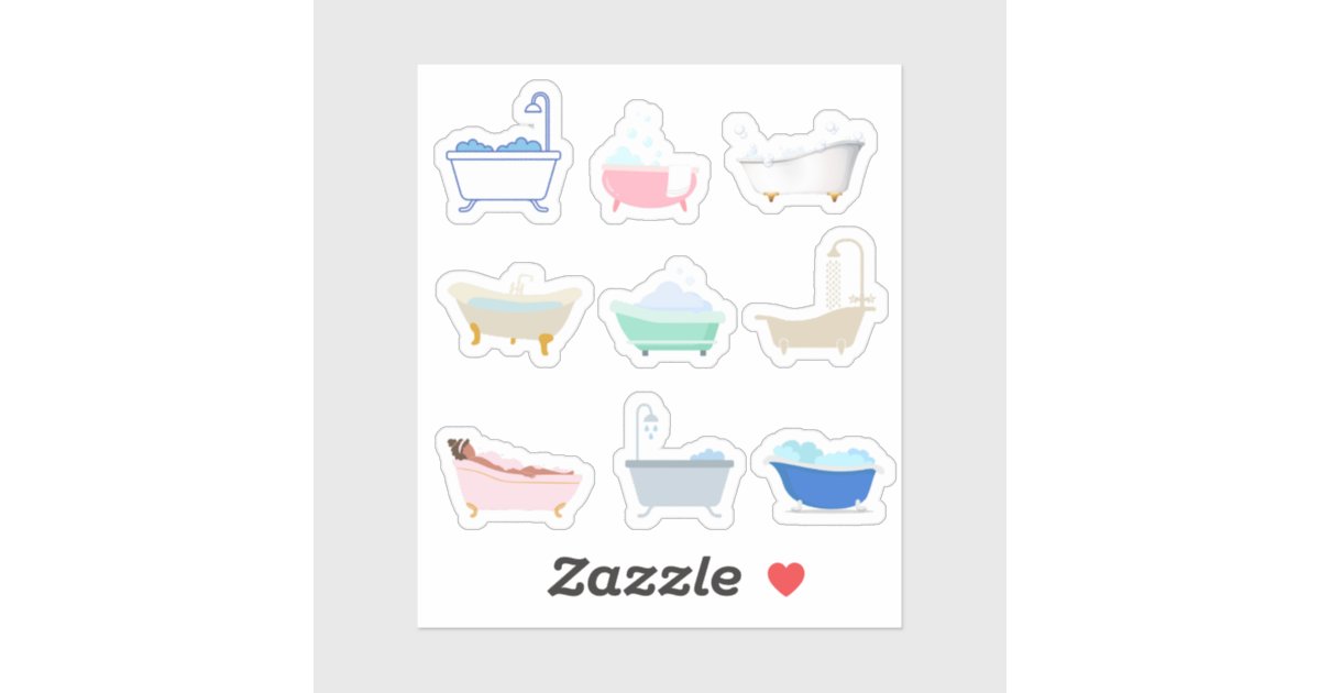 Bath Tub Stickers | Zazzle