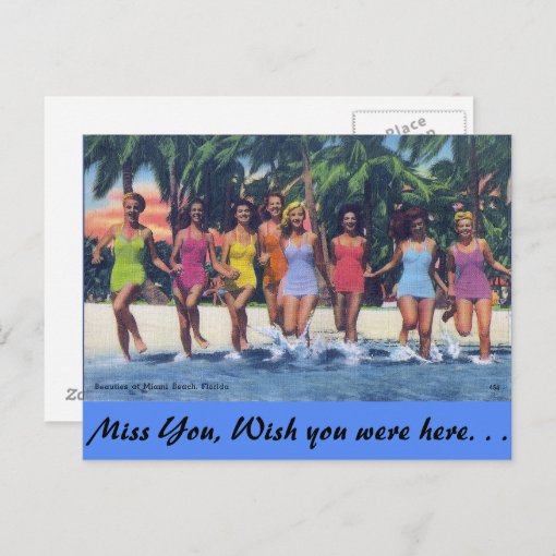 BATHING BEAUTIES POSTCARD | Zazzle