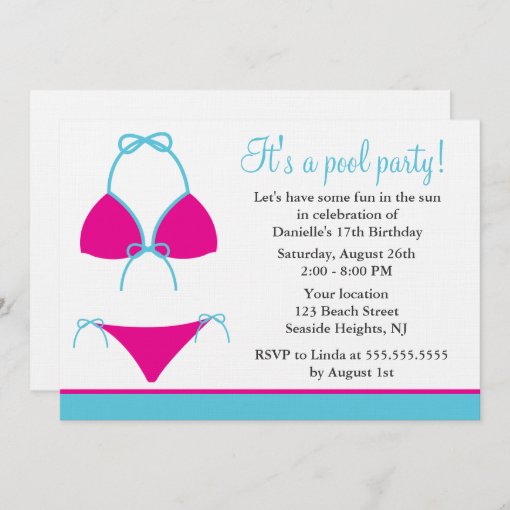Bathing Suit Party Invitations | Zazzle